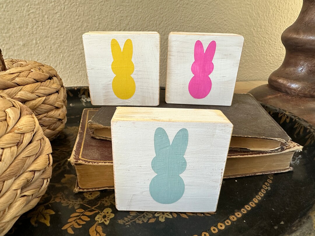 Peep Mini Block Sign, Peep Sign, Peep, Easter, Handmade Easter Decor ...