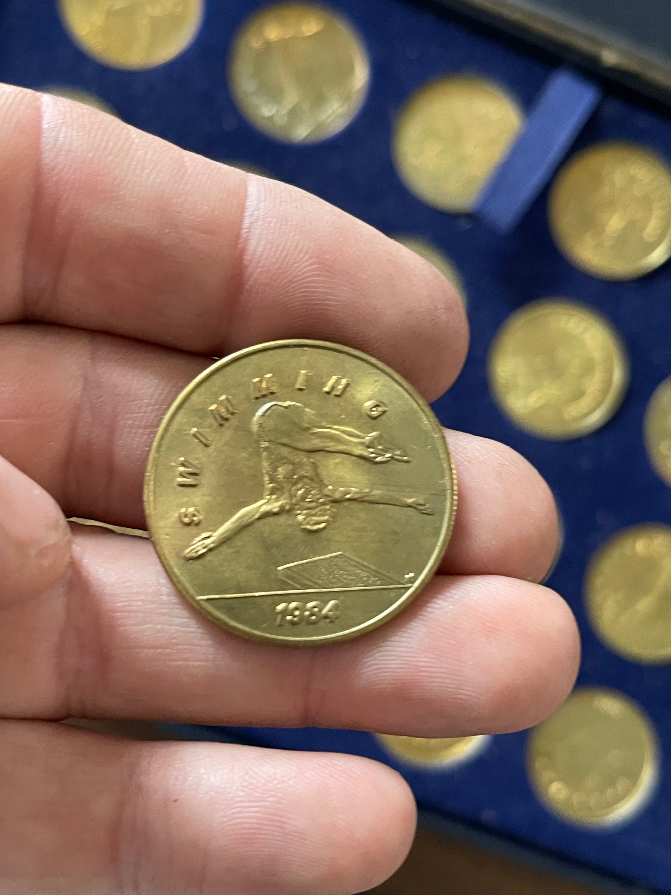 1984 Olympic Games Collectible Coin Set collection vintage | Etsy