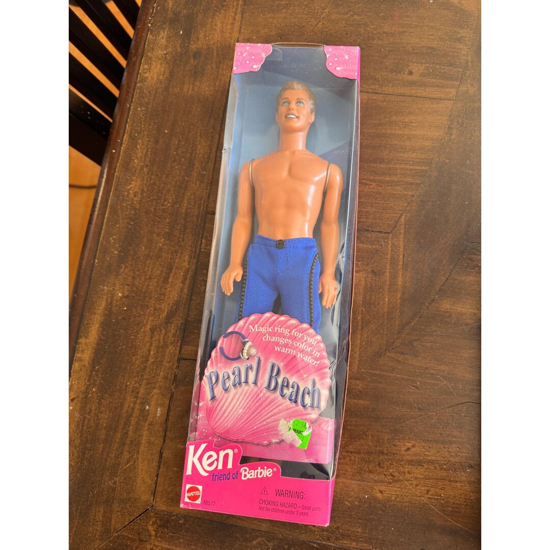 NWB Vintage 1997 Ken Friend of Barbie Doll Pearl Beach With Magic Ring ...