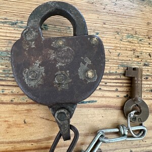 Antique Railroad Padlock, Railroad Lock and Key, Railroad Lock, Antique ...