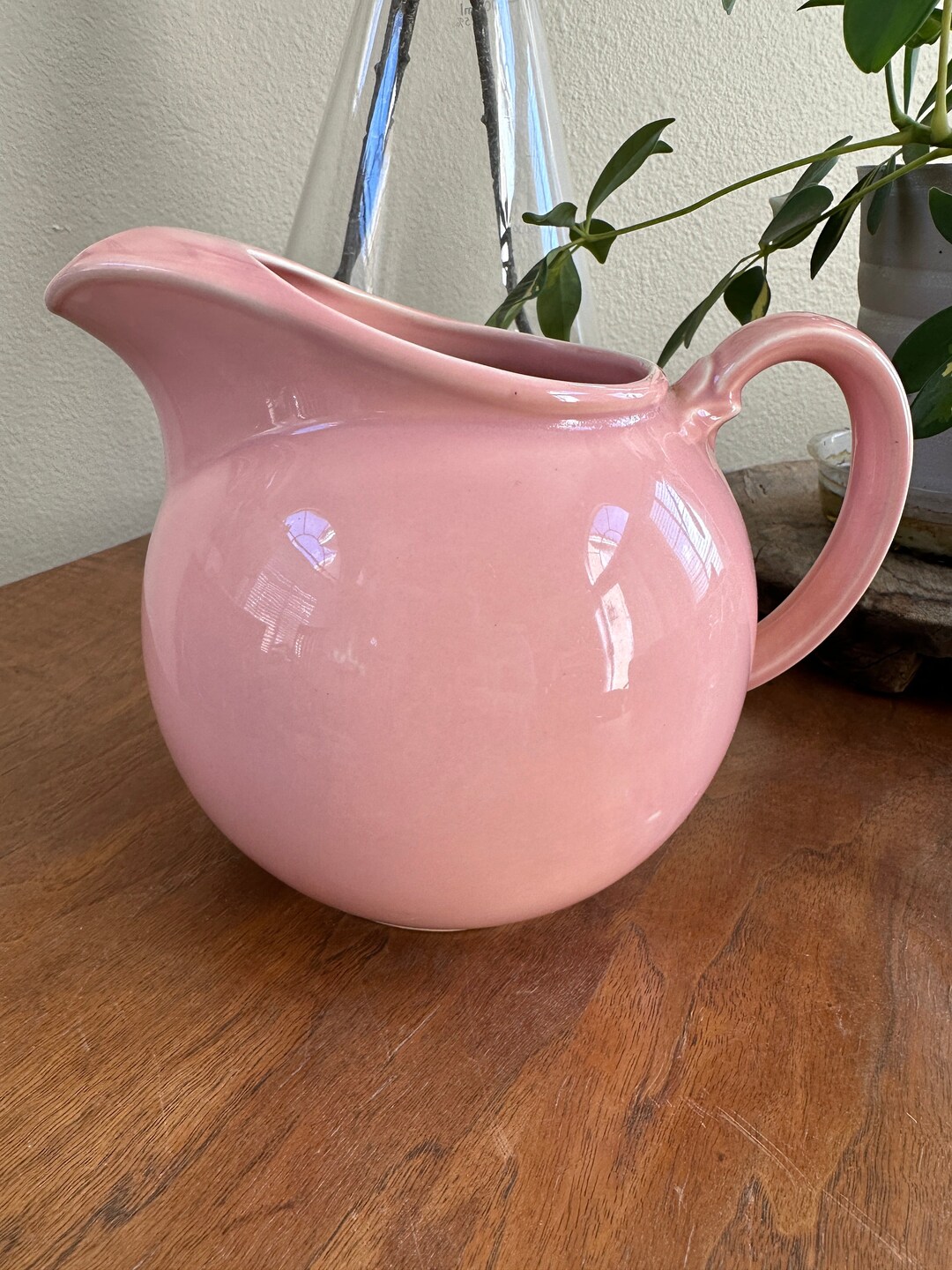 Vintage Pink Pitcher by Luray Pottery, Vintage Pottery, Pink Pitcher ...