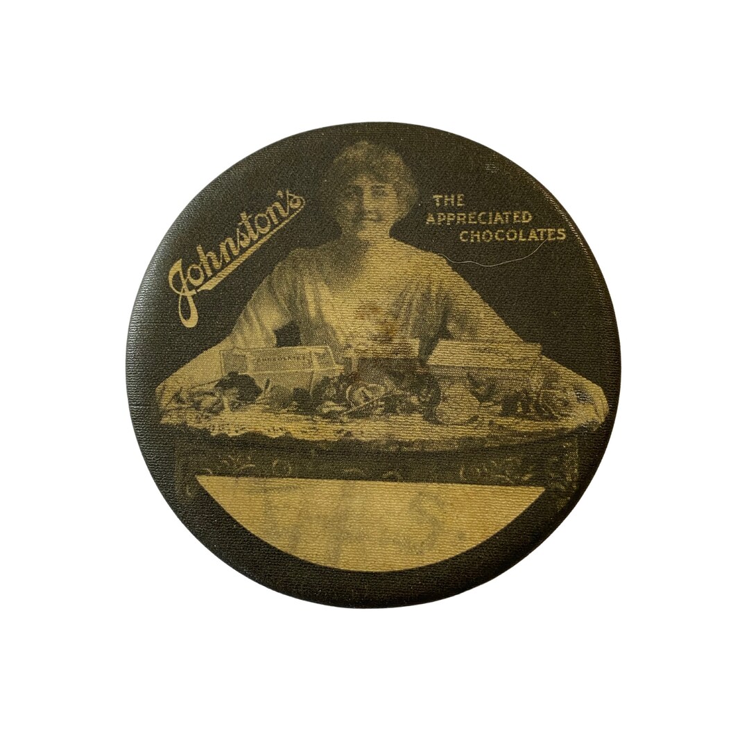 Antique Johnston's Chocolates Pocket Mirror, Johnstons Mirror ...