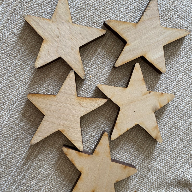 Wood Stars - Etsy