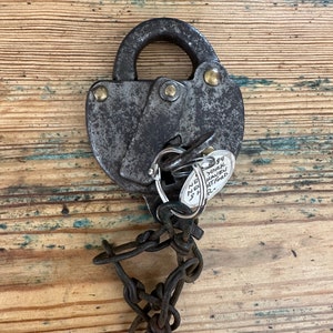 Antique Railroad Padlock and Key, Railroad Lock and Key, Railroad Lock ...