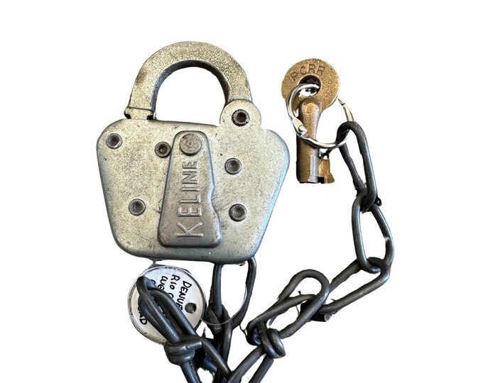 Vintage Denver and Rio Grande Railroad Padlock by Keline, Railroad Lock ...