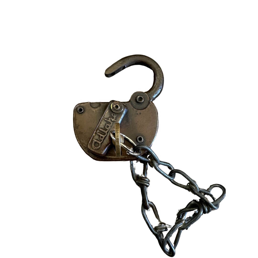 Rare Antique Solid Brass Adlake Union Pacific Railroad Padlock ...