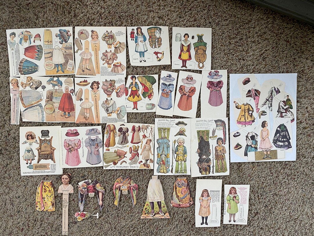 Lot of Paper Doll Clothes, Advertising, Paper Dolls, Doll Collectible ...