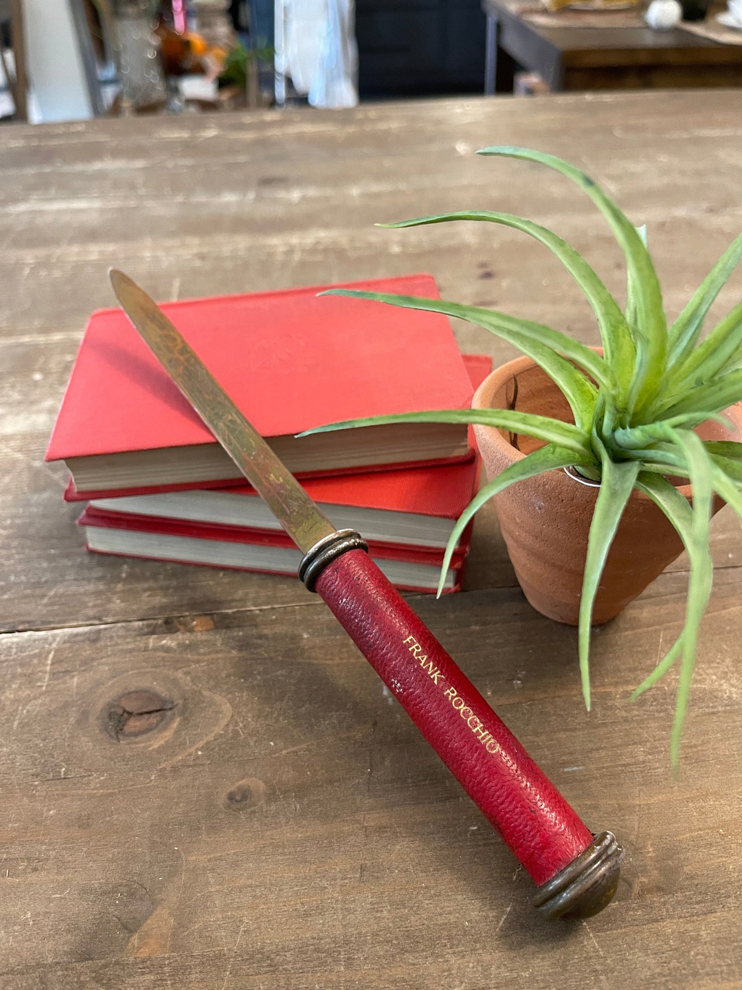 Brass Letter Opener With Leather Handle, Letter Opener, Brass Letter ...