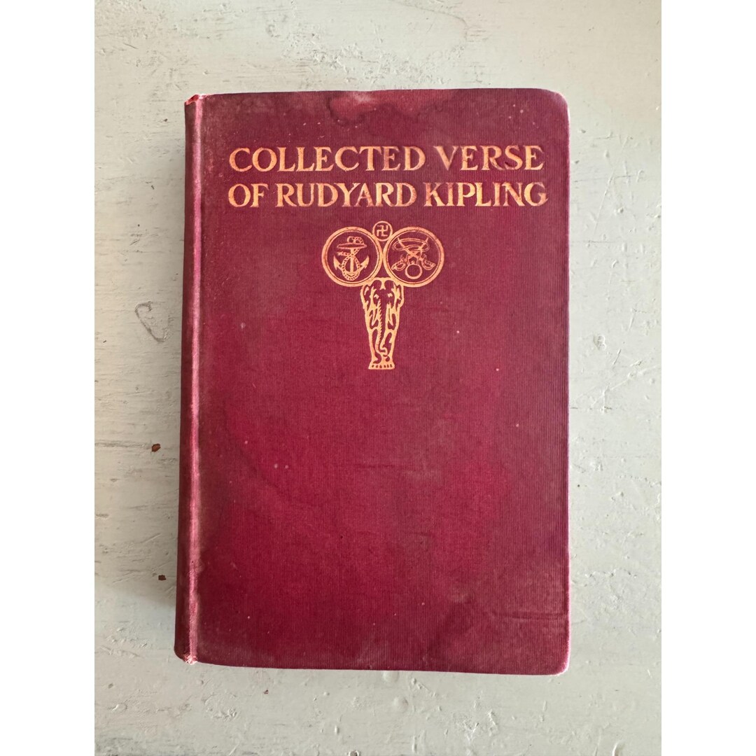 1907 Collected Verse of Rudyard Kipling Antique Book by Doubleday Page ...