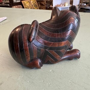 Carved Mahogany Cat Anglo Indian, Cat Carving, Carved Mahogany Cat ...