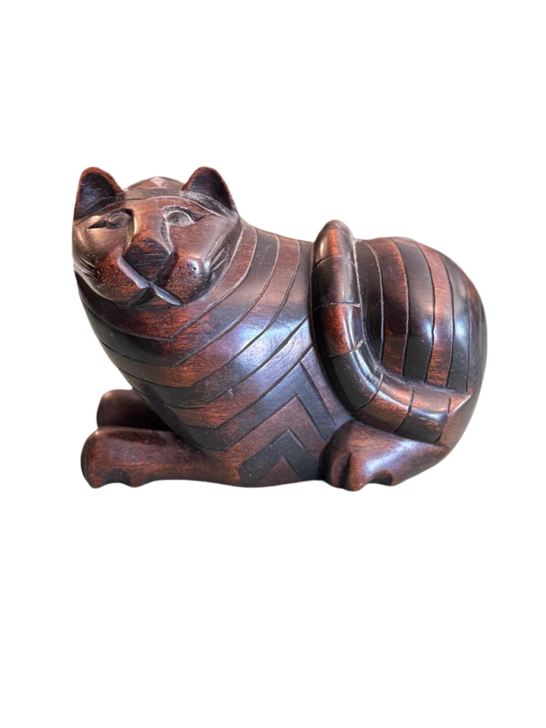 Carved Mahogany Cat Anglo Indian, Cat Carving, Carved Mahogany Cat ...