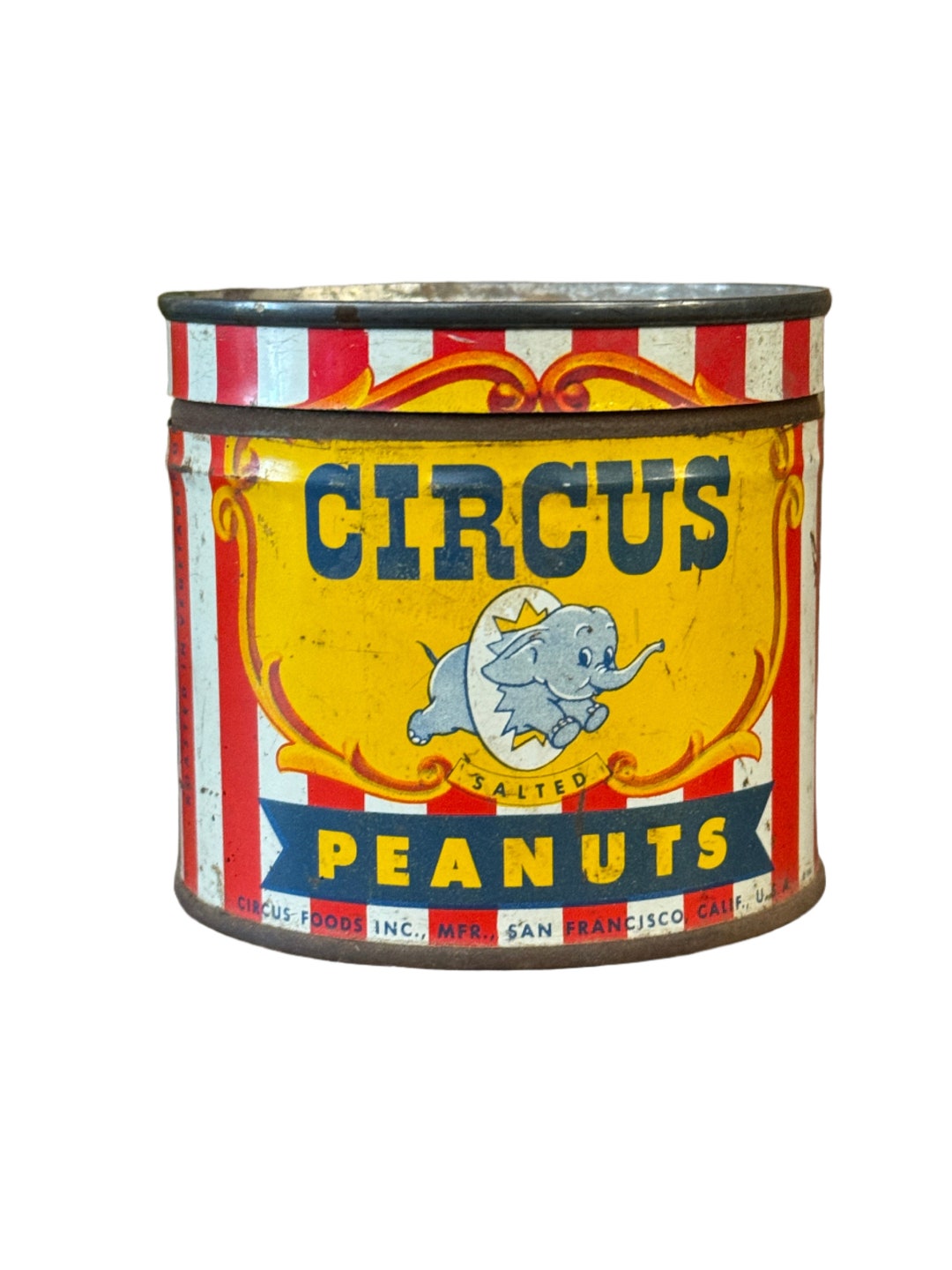 Vintage Circus Peanuts Advertising Tin, Circus Peanut Tin, Vintage Tin ...