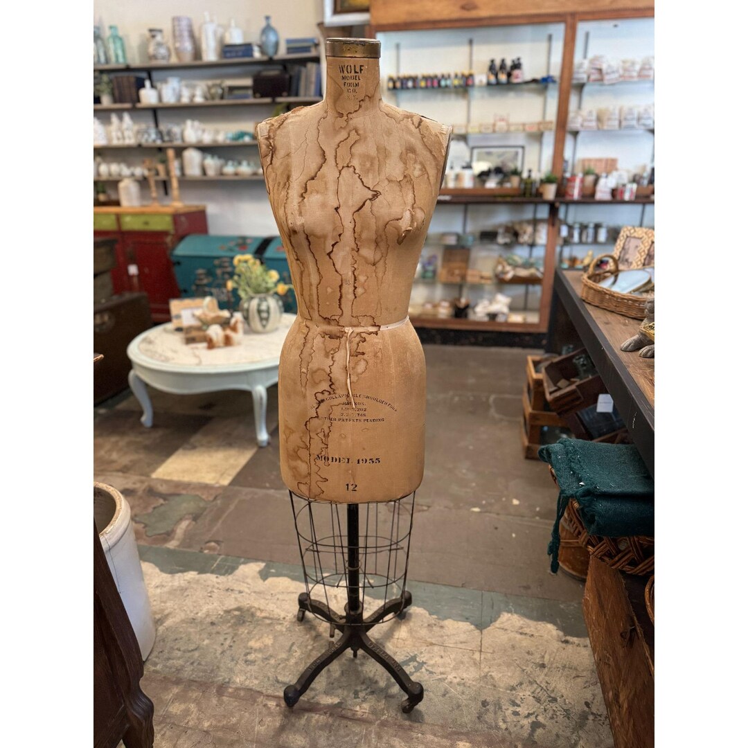 Vintage Wolf Model Dress Form Size 12 Model 1955 Collapsible Shoulder ...