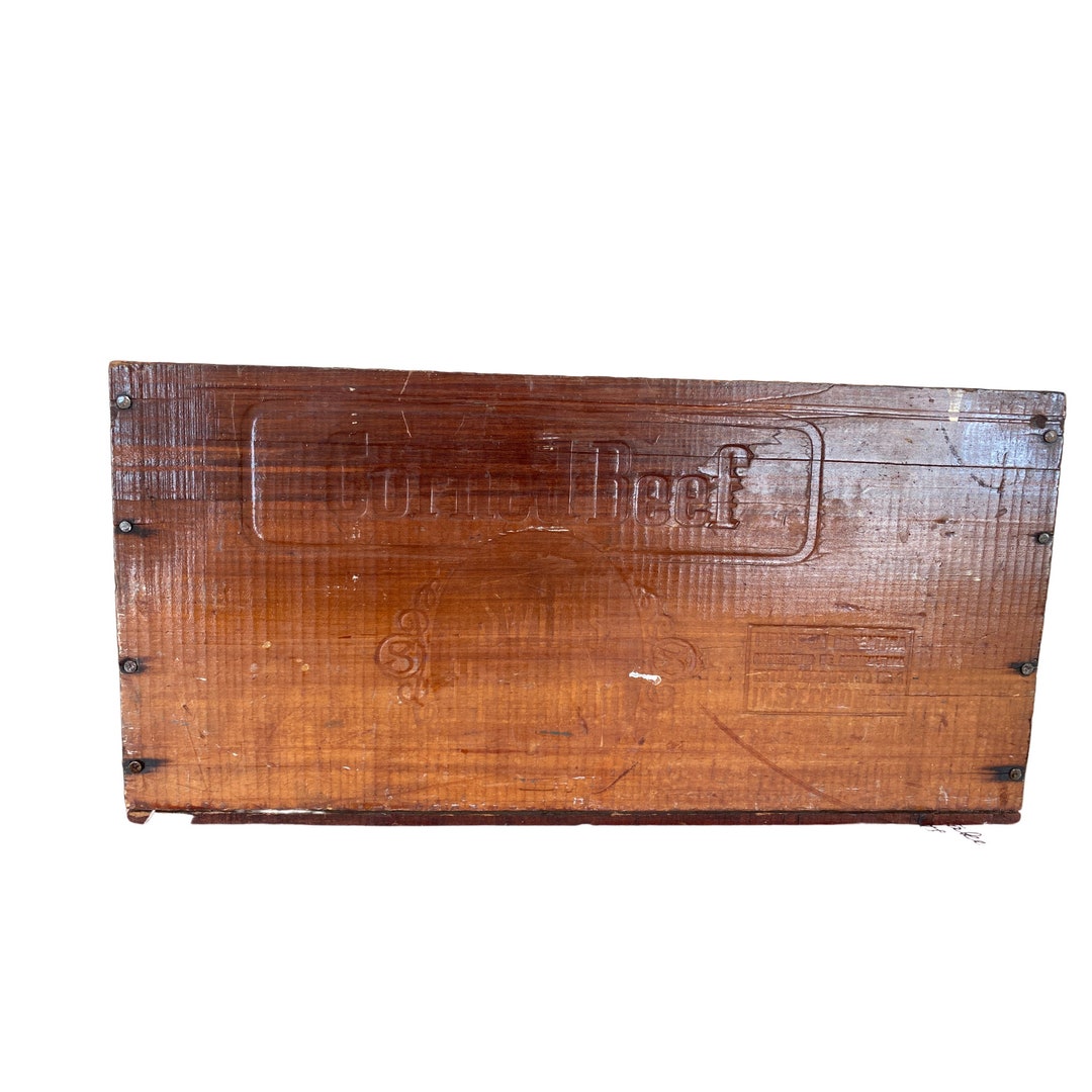 Vintage Swift Premium Corned Beef Crate, Vintage Crate, Wood Crate ...