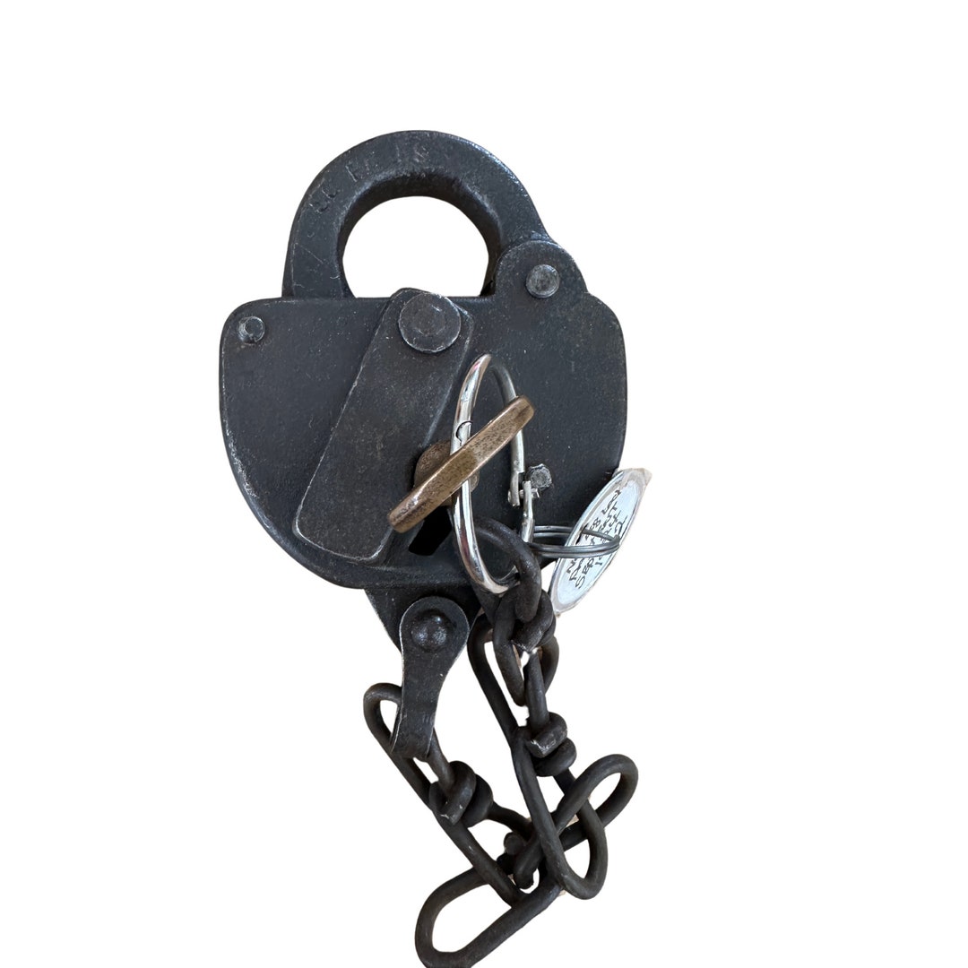Antique Railroad Padlock With Key, Railroad Lock and Key, Railroad Lock ...