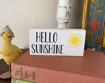 HELLO SUNSHINE SIGN, Summer Decor, Wood Sign - Etsy