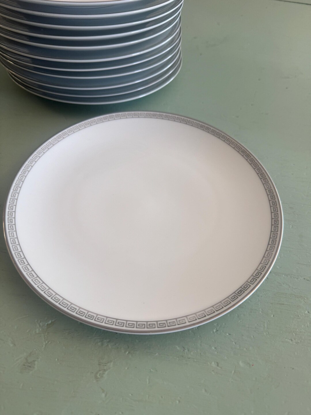 Noritake Silver Key 5941 8.25" Salad Plate, China Pattern, Japanese ...