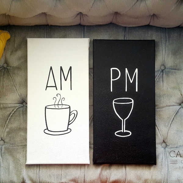 Am Pm Wine Signs - Etsy