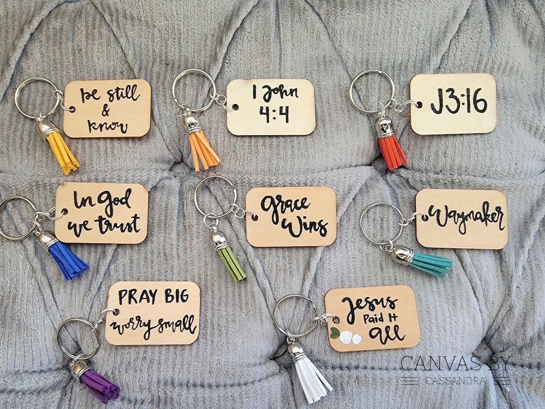 Bible Verse Keychain- Custom Bible Verse Keychain- Biblical ...
