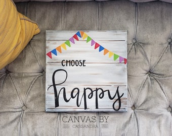 Choose Happiness Sign - Etsy