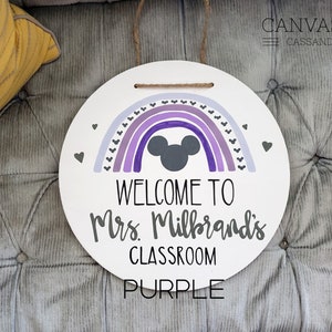 Welcome to Teacher's Classroom Disney Sign- Personalized Teacher Sign ...