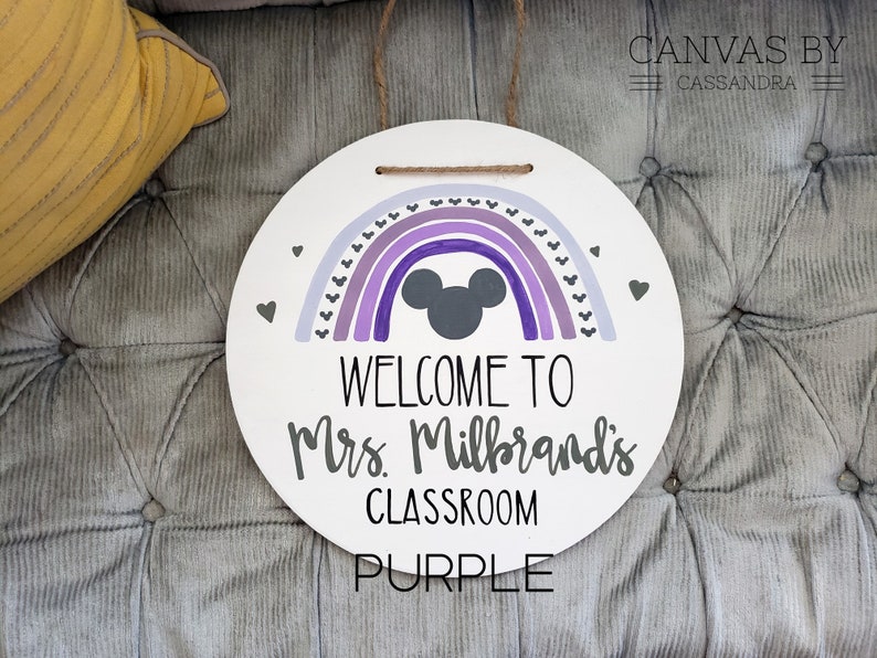 Welcome to Teacher's Classroom Disney Sign Personalized - Etsy
