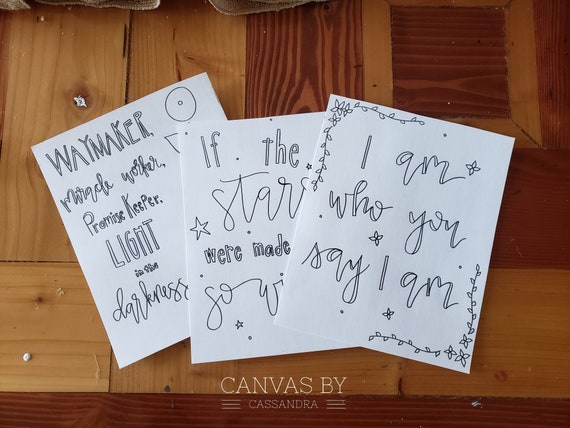 Worship Songs Coloring Page I Am Who You Say I Am Waymaker - Etsy