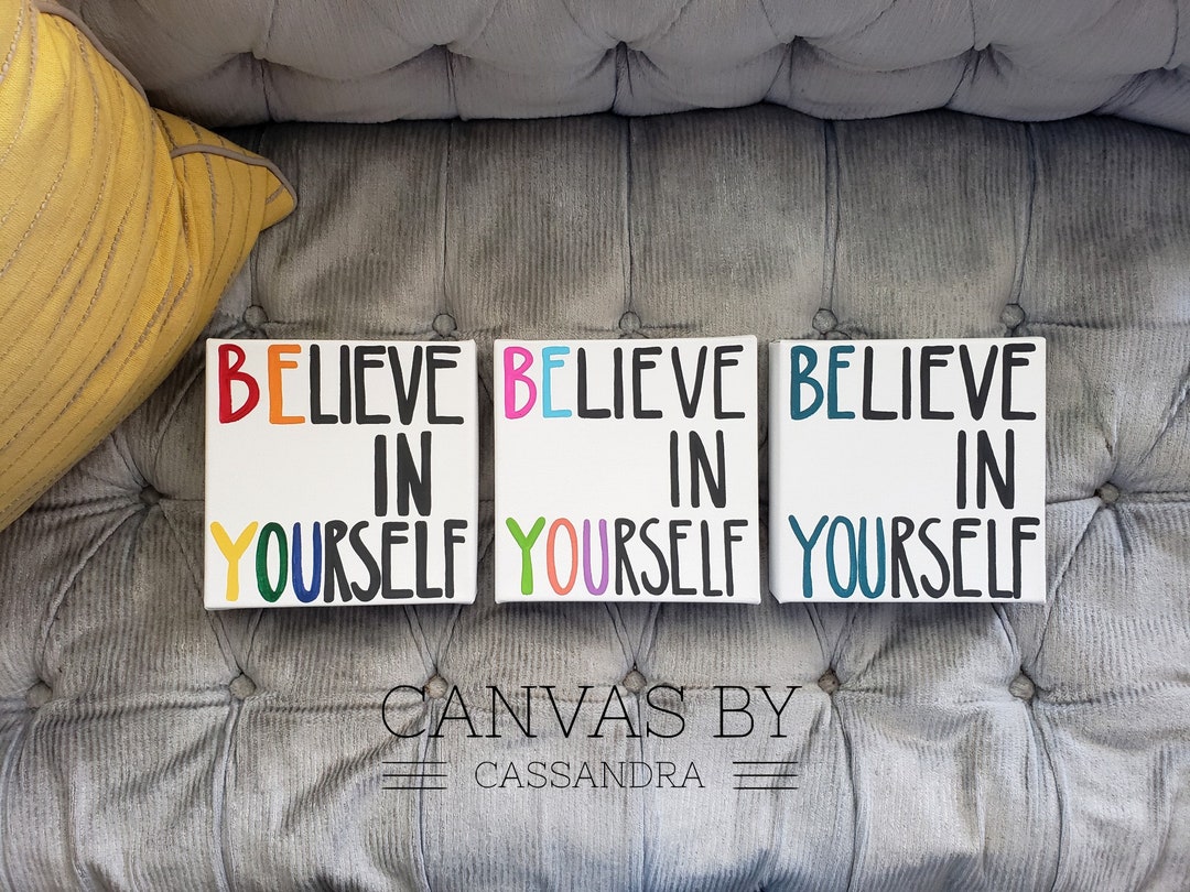 Believe in Yourself Block- Be You Sign- Inspirational Decor- Office ...