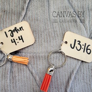Bible Verse Keychain- Custom Bible Verse Keychain- Biblical ...