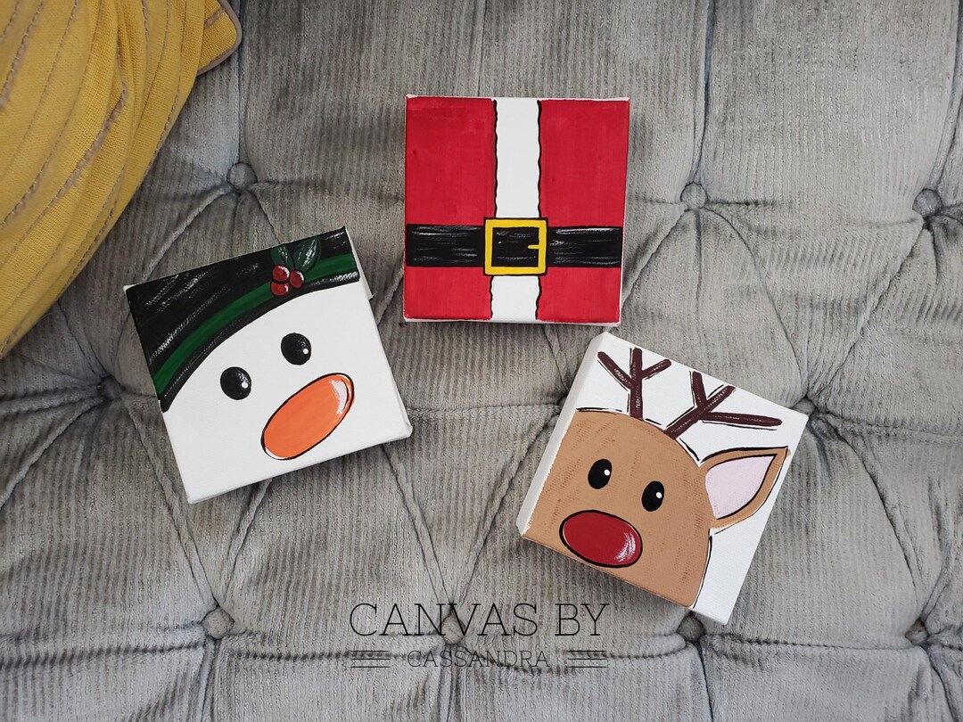 Christmas Trio Block Set Santa Belly Rudolph the Red Nosed Reindeer ...