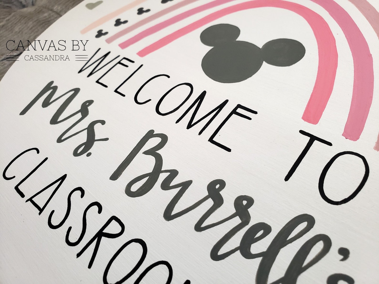 Welcome to Teacher's Classroom Disney Sign Personalized - Etsy