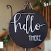 Hello There Door Decor- Welcome Porch Sign- Front Porch Sign- Round ...