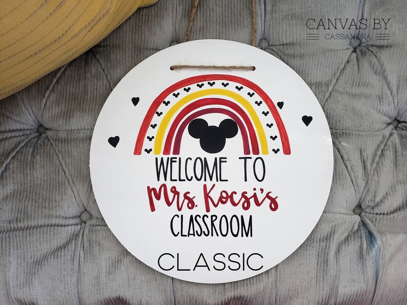 Welcome to Teacher's Classroom Disney Sign- Personalized Teacher Sign ...