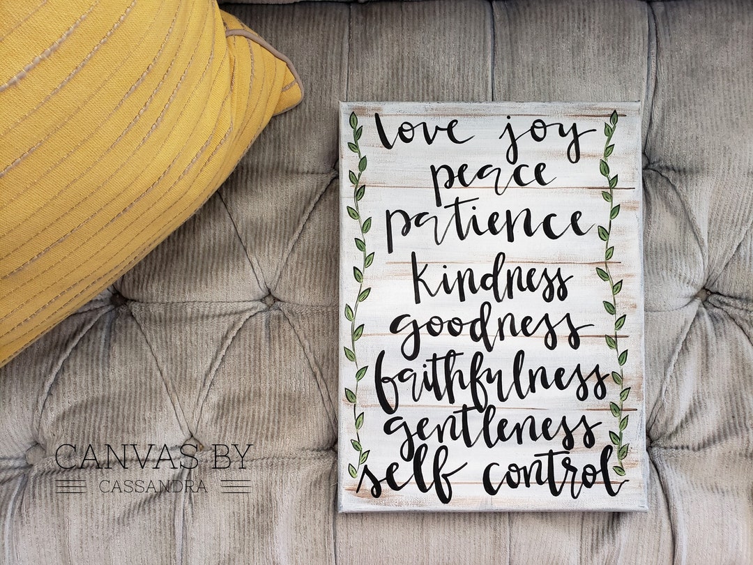 Fruits of the Spirit Sign- Love Joy Peace Patience Kindness Goodness ...