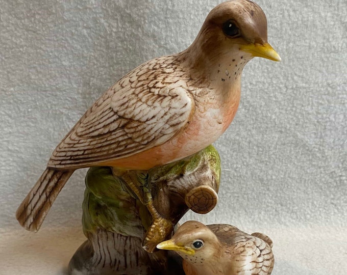 Vintage Holland Mold Robin With Baby Bird Figurine (#BCD507) - Etsy