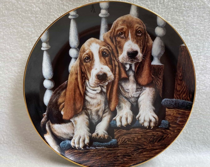 Limited Edition Love Puppies Collector Plate - 'upstairs, Downstairs ...