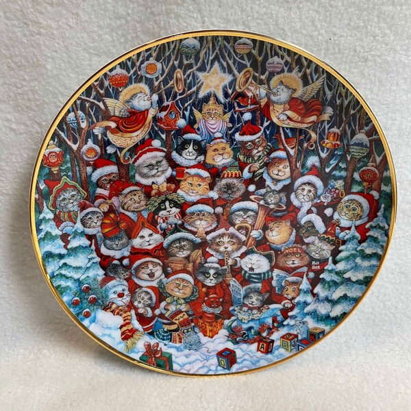 Bill Bell Franklin Mint "santa Claws" Cat Plate - Etsy Australia