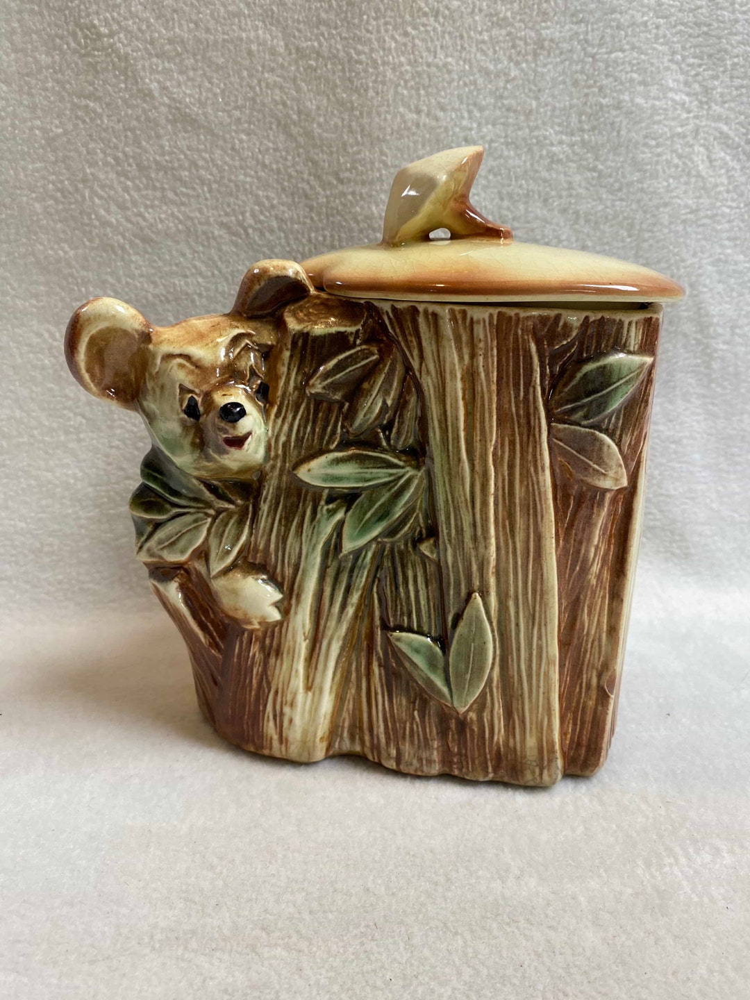Vintage Mccoy Koala Bear With Bamboo Cookie Jar (#CJ035) - Etsy