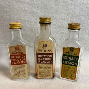 J.R. Watkins 2 Oz Extract Bottles Lemon Black Walnut - Etsy