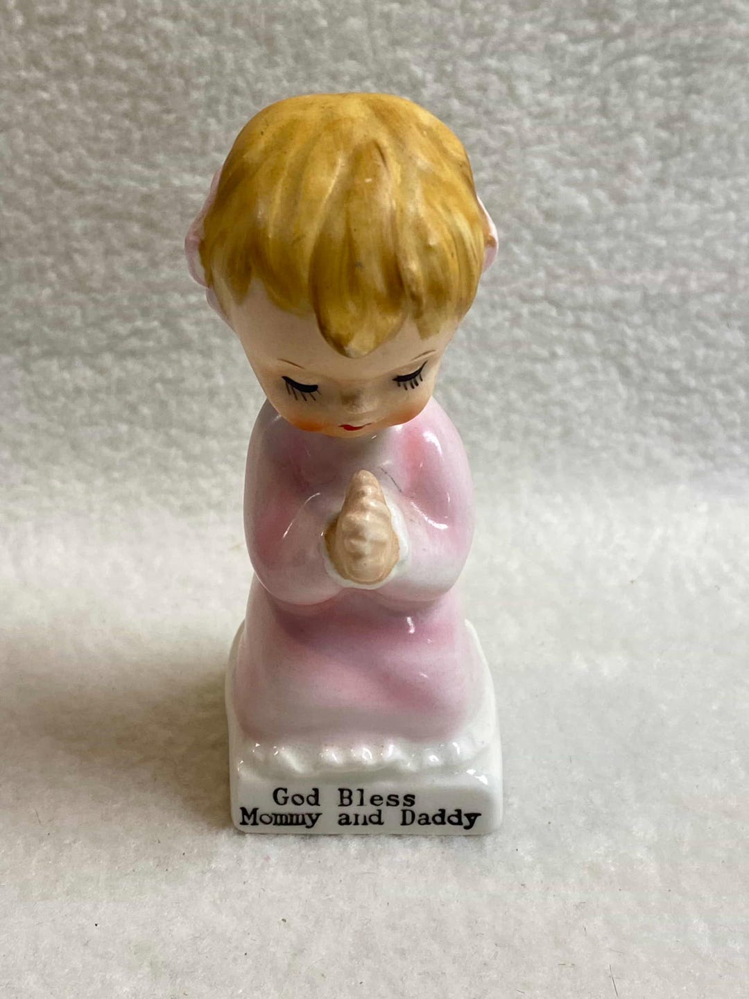 Vintage Praying Child Figurine - 'god Bless Mommy and Daddy' (#FIG1553 ...