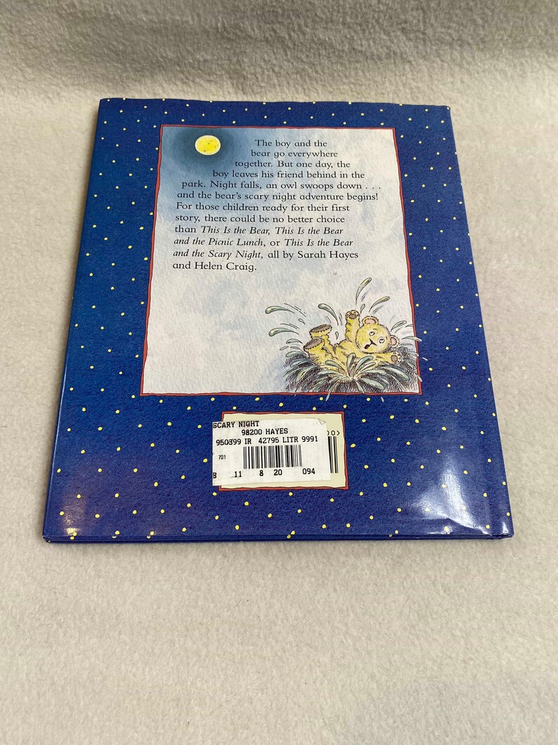Vintage Children's Book (1992) - 'this is the Bear and the Scary Night ...