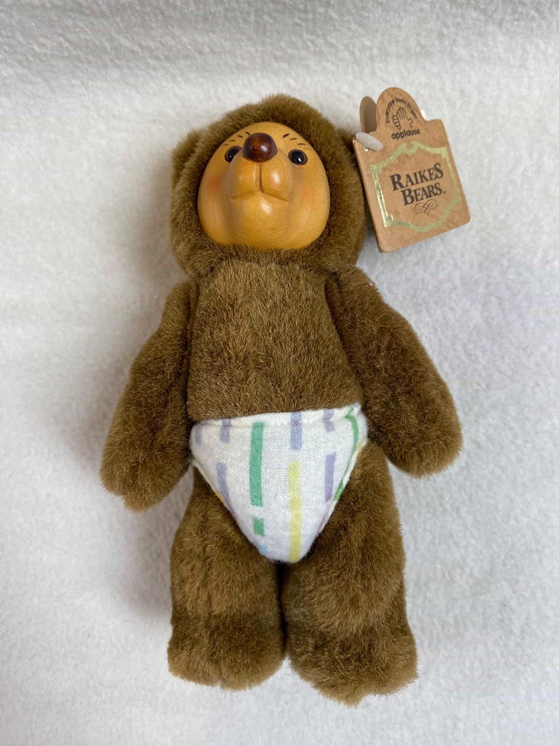Raikes Baby Bear in Wooden Rocking Chair - Nursery Miniatures - 'robbie ...