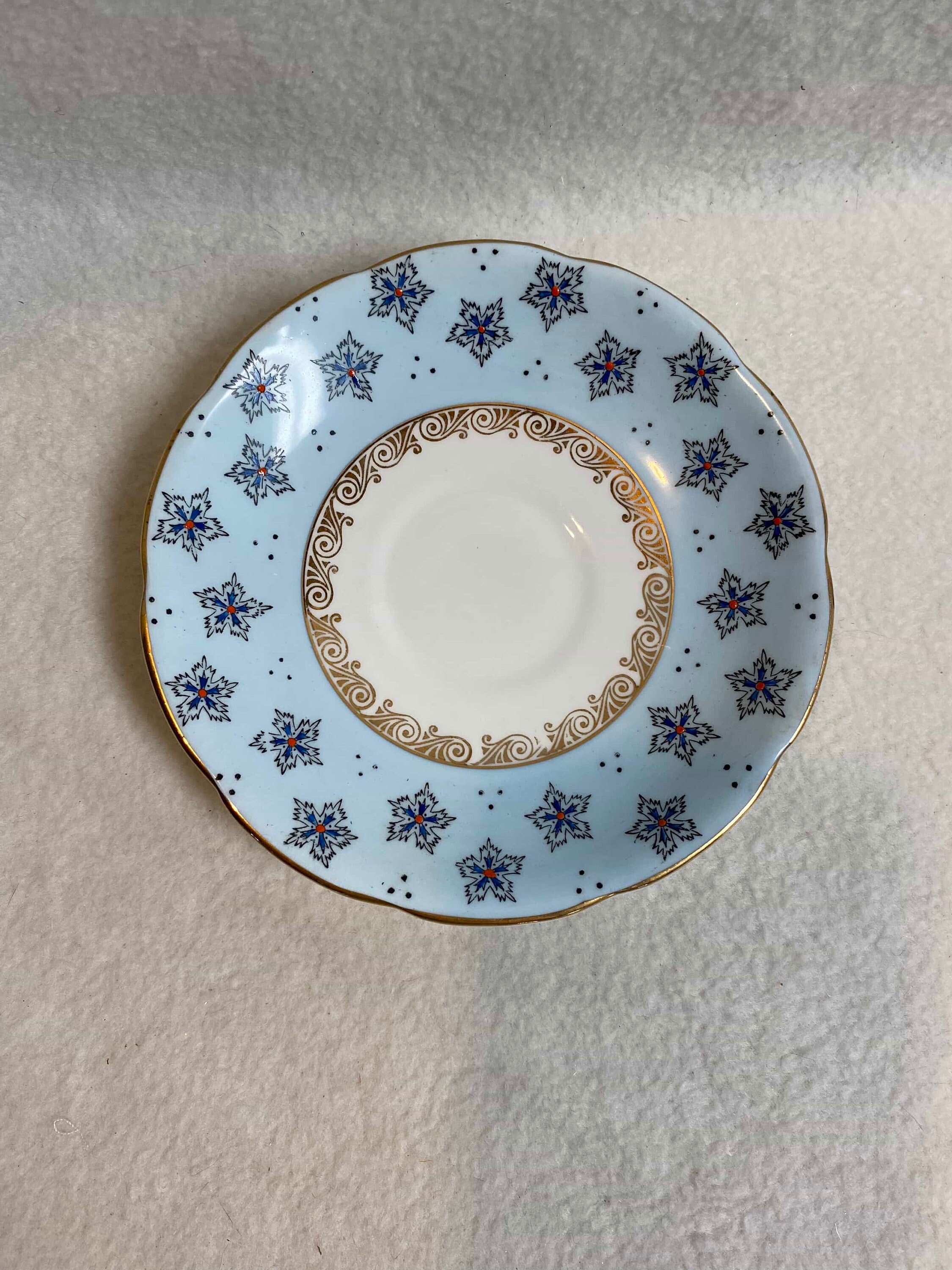 Balfour Blue/white/gold Teacup and Saucer (#DCG763) - Etsy