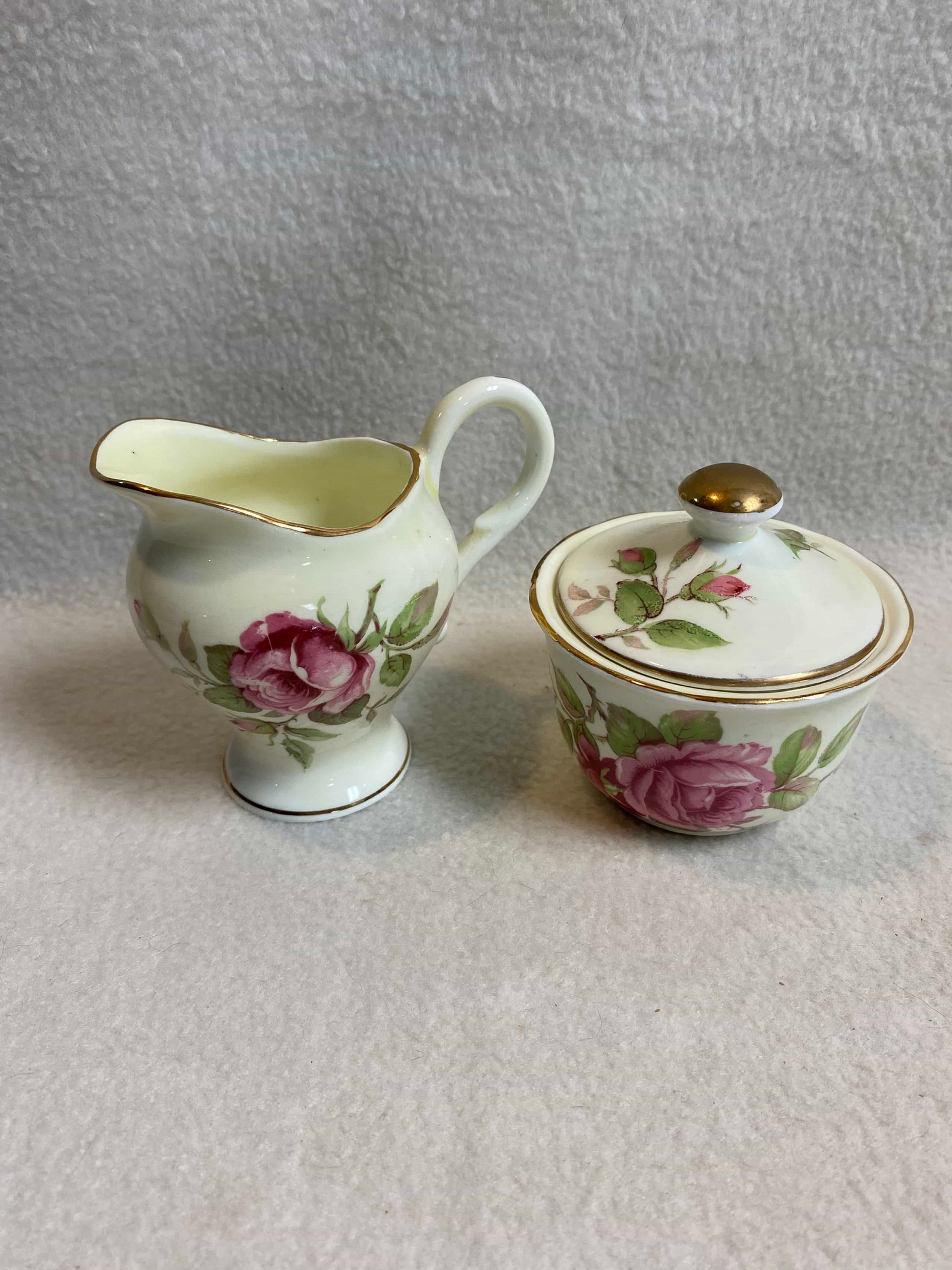 Royal Stuart Spencer Stevenson Hand-painted Porcelain Pink Rose Creamer ...