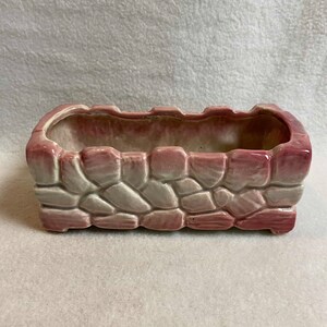Vintage Pottery Cobble Stone-like Rose Color Garden Planter (#PLA334 ...