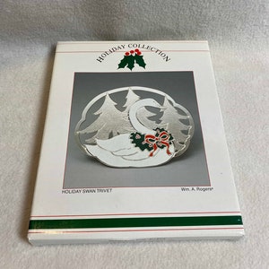 Vintage William A Rogers (oneida) Silverplate Holiday Swan Trivet - in ...