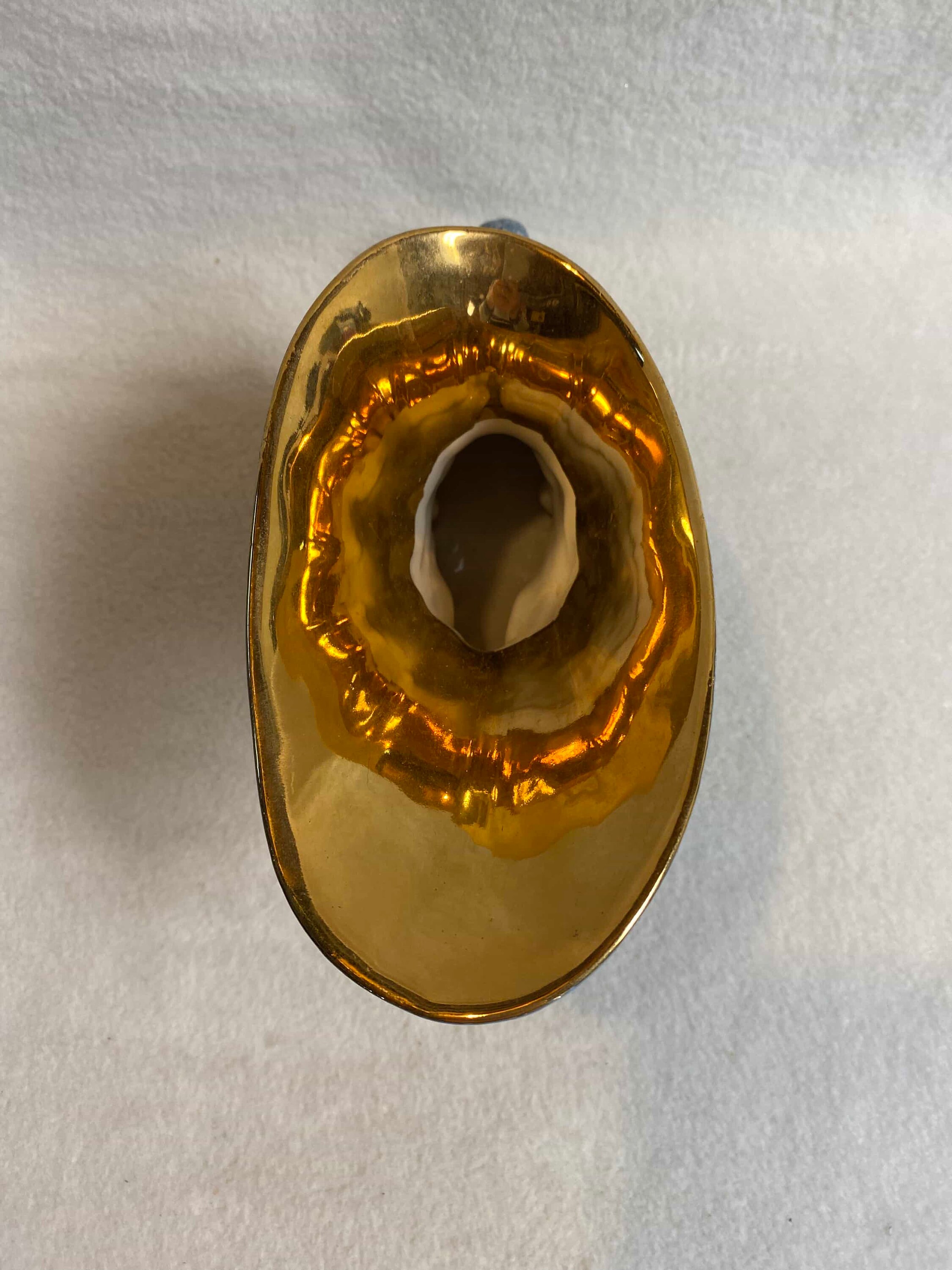 Queen Pottery Weeping Bright Cornucopia Gold and Blue - Etsy