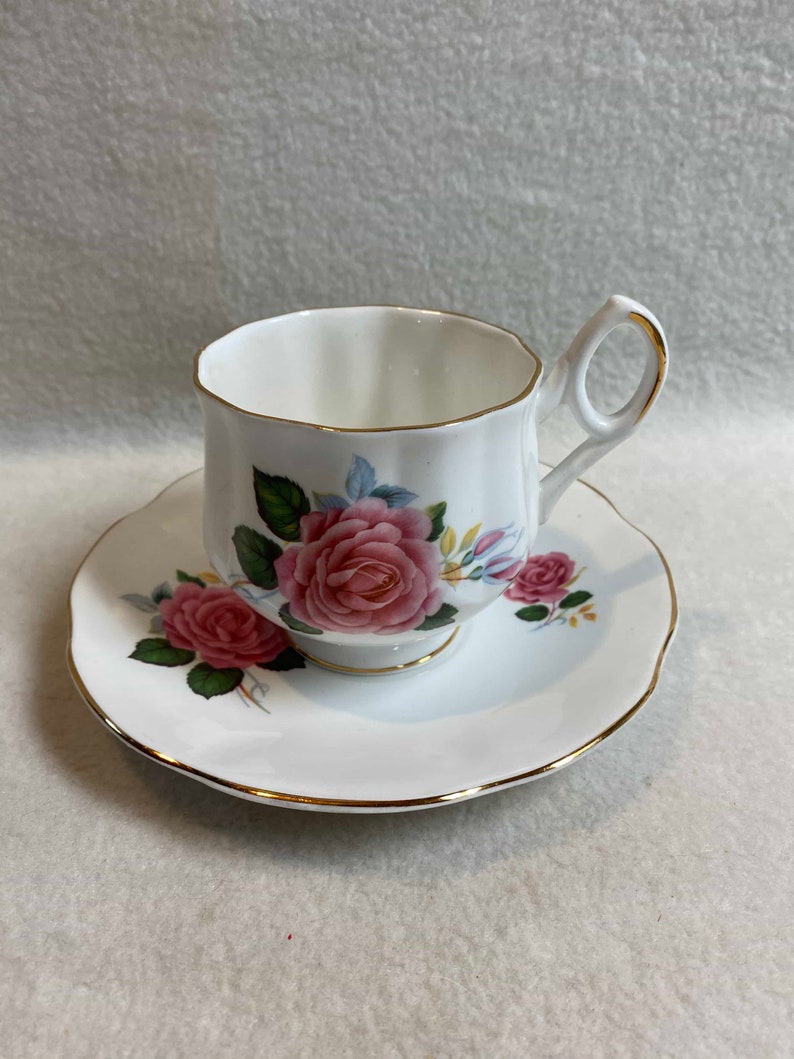 Royal Dover Flower of the Month Teacup and Saucer June Rose | Etsy