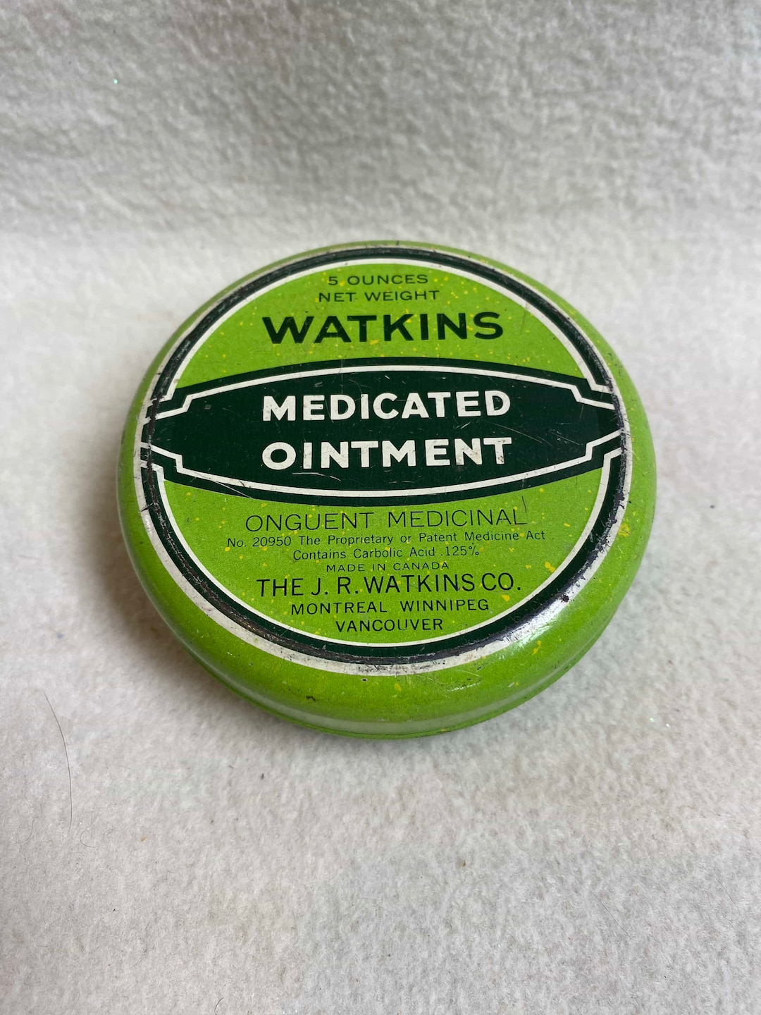 Vintage Watkins Medicated Ointment Tin Made in Canada for Display (# ...
