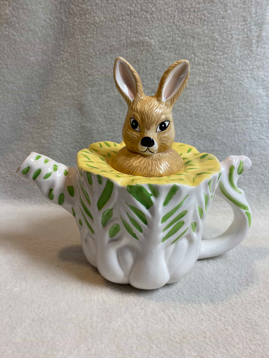 Vintage Loomco Rabbit in Lettuce Teapot (#TP083) - Etsy